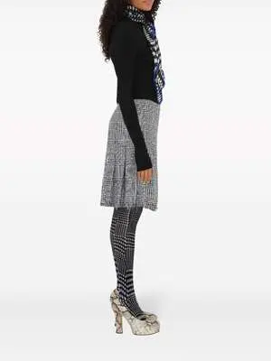 Burberry Scarf-detail Ribbed Jumper - Black