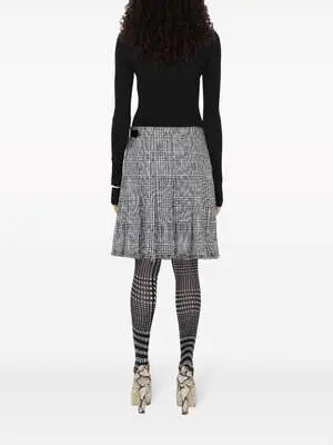 Burberry Scarf-detail Ribbed Jumper - Black