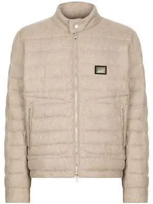 Dolce & Gabbana Logo-plaque Quilted Jacket