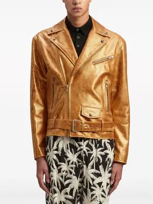 Palm Angels City Laminated Biker Jacket