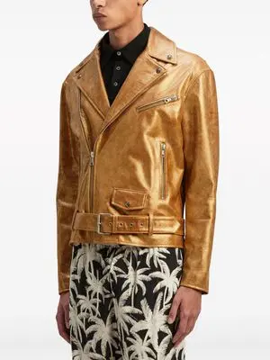 Palm Angels City Laminated Biker Jacket