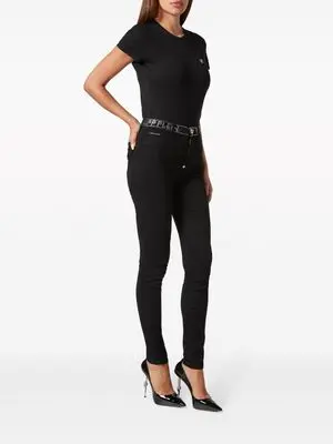 Philipp Plein Crystal-embellished High-waist Jeans