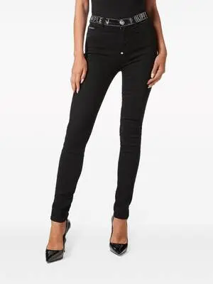 Philipp Plein Crystal-embellished High-waist Jeans