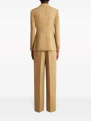Etro Double-breasted Slub Blazer - Neutrals