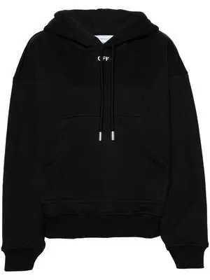 Off-White Logo-embroidered Cotton Hoodie