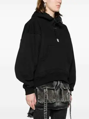 Off-White Logo-embroidered Cotton Hoodie