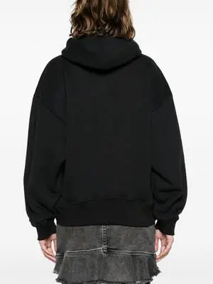 Off-White Logo-embroidered Cotton Hoodie