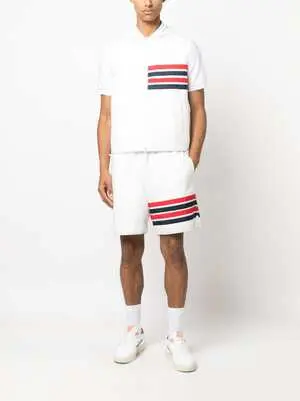Thom Browne 4-bar Stripe Ripstop Shorts - White
