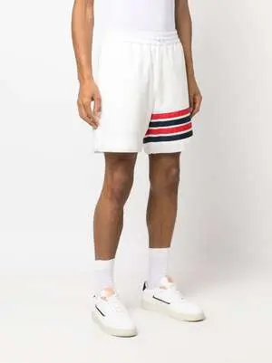Thom Browne 4-bar Stripe Ripstop Shorts - White
