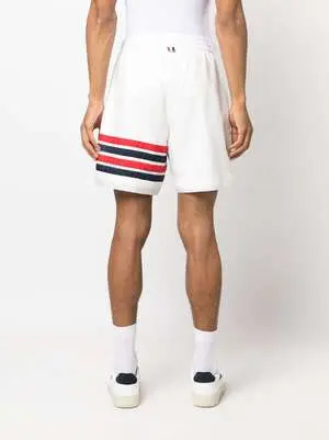 Thom Browne 4-bar Stripe Ripstop Shorts - White