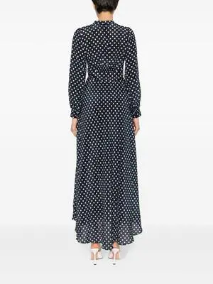 Rixo Emory Polka Dot Maxi Dress - Blue