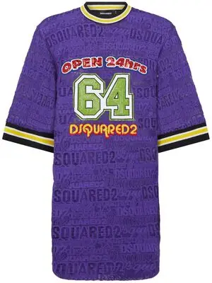 Dsquared2 Logo-embellished T-shirt Dress - Purple