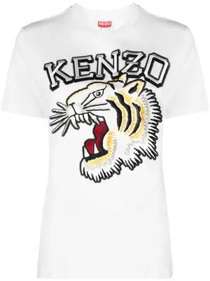 Kenzo Logo-embroidered T-shirt - White