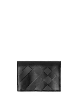 Burberry Check-pattern Leather Cardholder