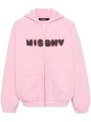 MISBHV Logo-print Cotton Hoodie - Pink