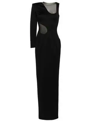 JEAN-LOUIS SABAJI Asymmetric Cut-out Gown