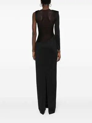 JEAN-LOUIS SABAJI Asymmetric Cut-out Gown