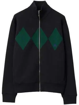 Burberry Ekd-embroidered Argyle Track Jacket