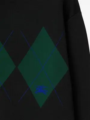 Burberry Ekd-embroidered Argyle Track Jacket