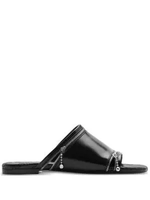 Burberry Leather Flat Sandals