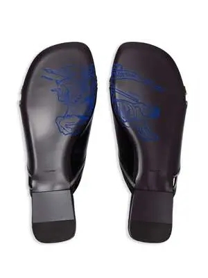 Burberry Leather Flat Sandals