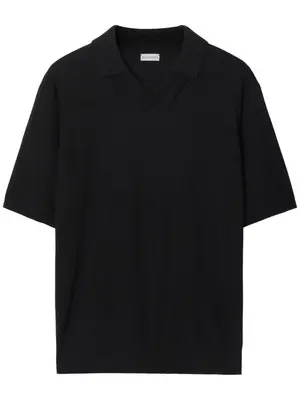 Burberry V-neck Wool Polo Shirt
