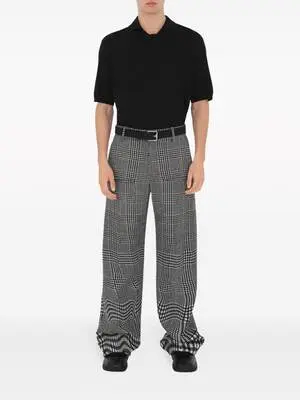 Burberry V-neck Wool Polo Shirt