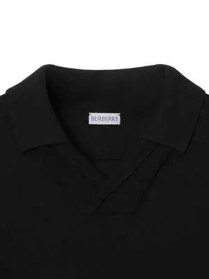 Burberry V-neck Wool Polo Shirt