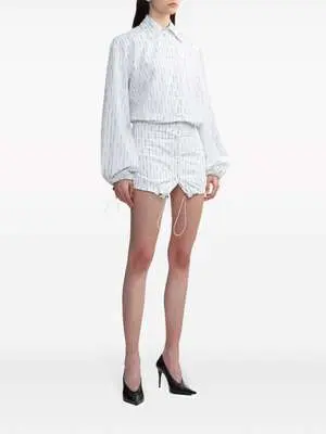 Attico Pinstriped Mini Shirtdress