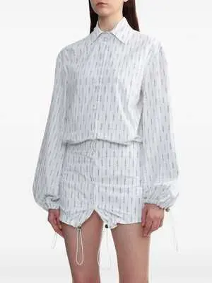 Attico Pinstriped Mini Shirtdress
