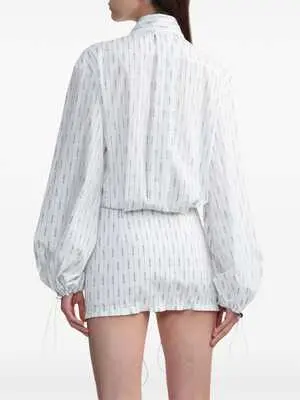 Attico Pinstriped Mini Shirtdress