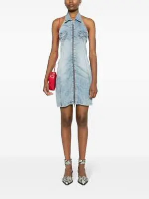 Moschino Heart-panels Denim Minidress