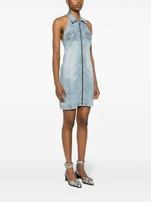 Moschino Heart-panels Denim Minidress