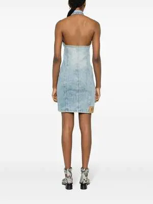 Moschino Heart-panels Denim Minidress