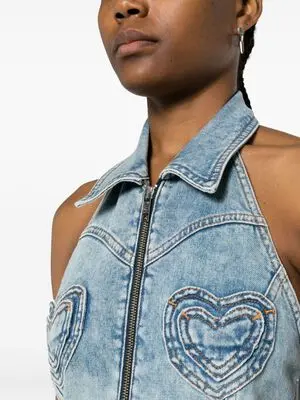 Moschino Heart-panels Denim Minidress