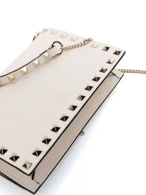 Valentino Garavani Rockstud Leather Crossbody Bag - Neutrals