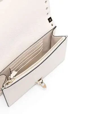 Valentino Garavani Rockstud Leather Crossbody Bag - Neutrals