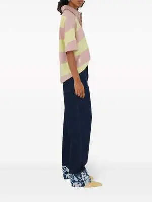 Burberry Striped Cotton Polo Shirt