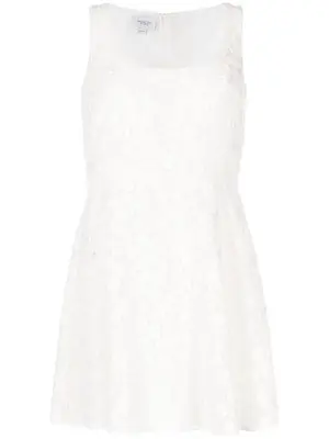 Giambattista Valli Sleeveless Lace Mini Dress - White
