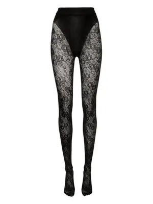 Victoria Beckham Vb Monogram Lace Tights