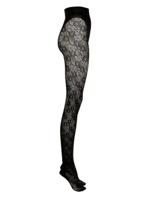 Victoria Beckham Vb Monogram Lace Tights
