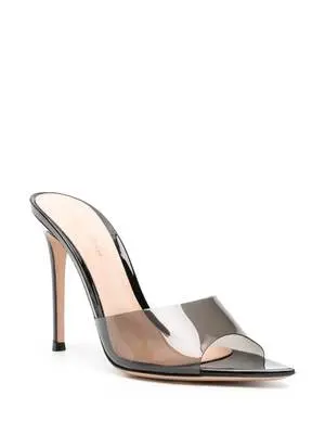 GIANVITO ROSSI Elle Transparent Sandals - Black
