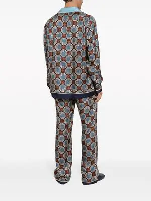 Dolce & Gabbana Geometric-print Silk Shirt - Red