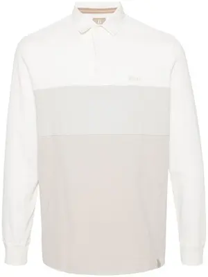 Boggi Milano Embroidered-logo Cotton Polo Shirt - Neutrals