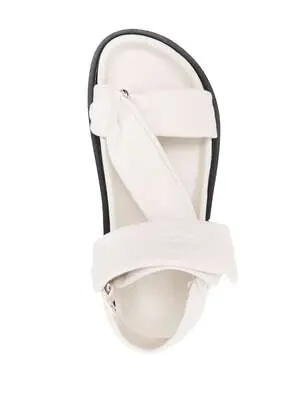 Isabel Marant Étoile Naori Debossed-logo Leather Sandals - White