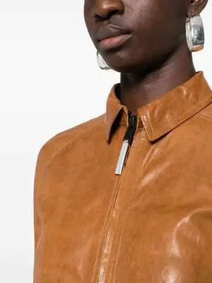ISAAC SELLAM EXPERIENCE Exposed-seam Leather Jacket