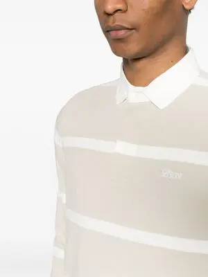Boggi Milano Striped Cotton Polo Shirt