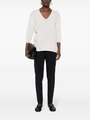 Agnona Knitted V-neck Top