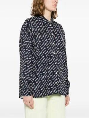 Kenzo Verdy Monogram-print Shirt - Blue