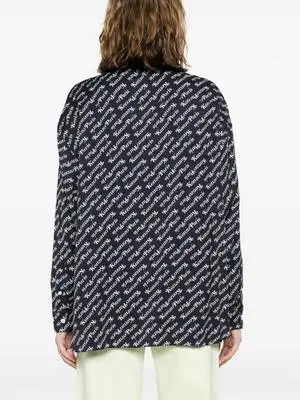 Kenzo Verdy Monogram-print Shirt - Blue